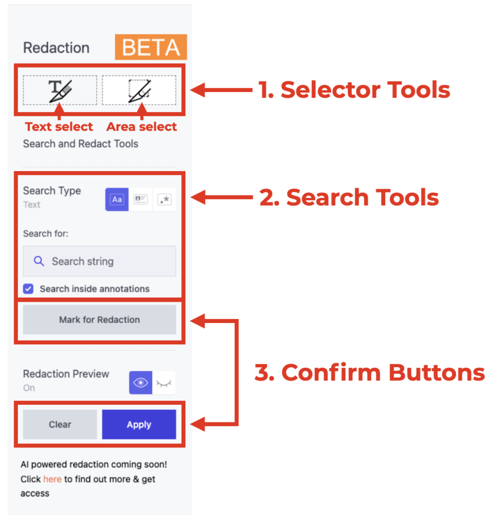 How to use Redaction - Projectfusion